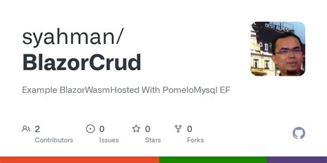github syahman blazorcrud example blazorwasmhosted with pomelomysql ef