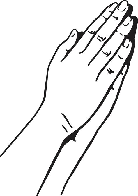 Orando manos uno capa ilustración Vector en Vecteezy