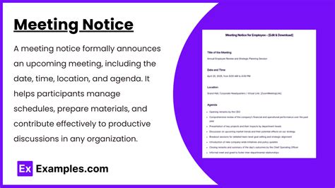 18 Meeting Notice Examples To Download