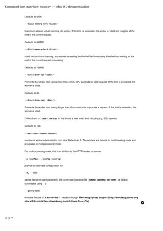 Odoo Command Line Interface PDF Databases Computer Software And Applications