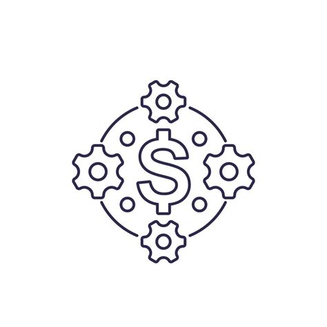 Cost Optimization Efficiency Financial Concept Line Icon 1907409