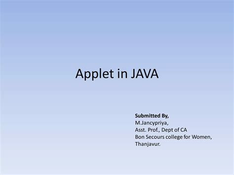 applet in java pdf