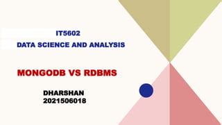 DSA ASSIGNMENT MONGODB VS RDBMS Pptx