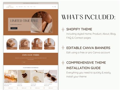Shopify Theme Template Jewelry Boutique Boho Aesthetic Etsy