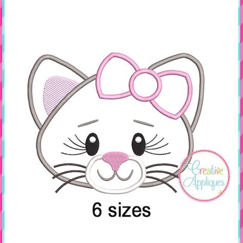 Kitten Applique Etsy