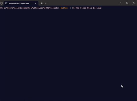 2023 Day 16 Part 2 Python Terminal Visualization Radventofcode