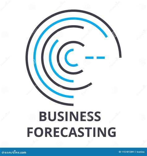 Business Forecasting Thin Line Icon Sign Symbol Illustation Linear
