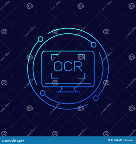 OCR Optical Character Recognition Line Icon Vector Illustration CartoonDealer Com 295548498