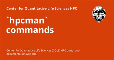 hpcman commands oregon state university research hpc documentation