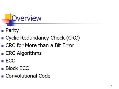 Coding And Error Control Reviewrecap Lecture 24 Overview