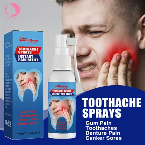 Toothache Spray 20ml Fast Pain Relief Plant Extracts Hormone Free