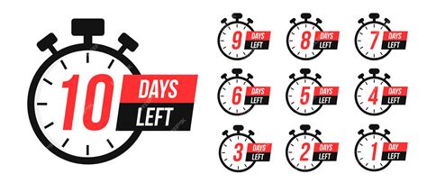 Premium Vector Number Of Days Left To Sign For Sale Or Promotion Countdown Timer Stopwatches