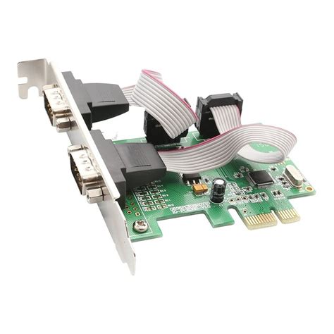 Pcie To Two Serial Port Db9 Card Rs232 Com Port Pcie Pci Express Expansion Adapter Card Shopee