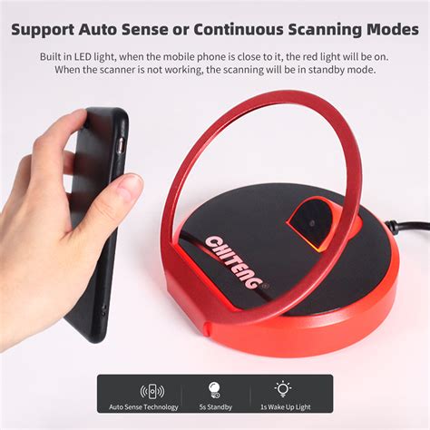 Hands Free 1D 2D QR Barcode Scanner Omnidrectional Grandado