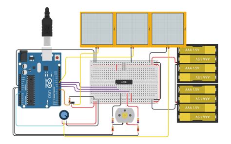 circuit design control de motor tinkercad