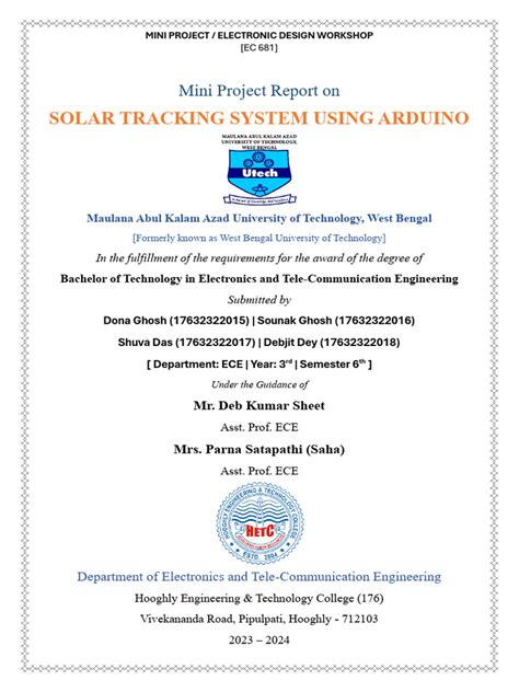 group b 4 solar tracking system using arduino 1 pdf photovoltaics