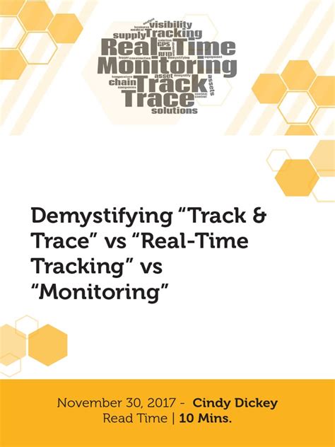 Demystifying Track And Trace Vs Real Time Tracking Vs Monitoring Pdf