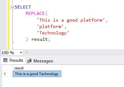 SQL Server Replace Function DatabaseFAQs