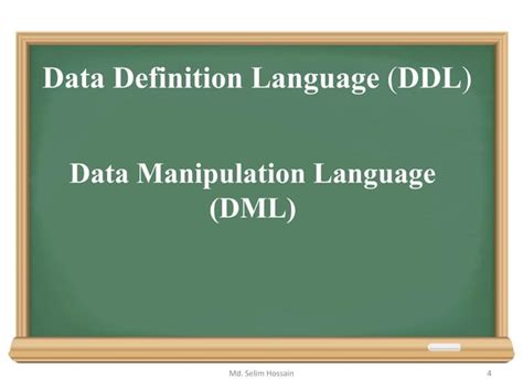Data Definition And Data Manipulation Language Ddl And Dml Pptx