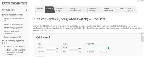 Webench® Tools How To Get A Parts Information Compatible With Pfmpwmdcdc Converter