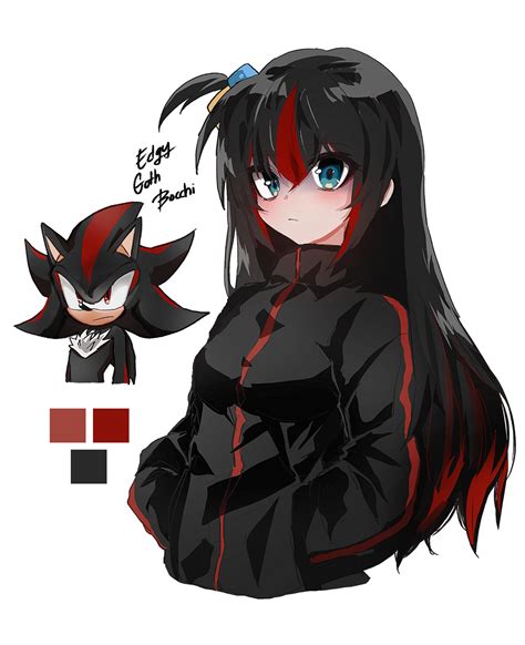 Gotoh Hitori And Shadow The Hedgehog Bocchi The Rock And 1 More Drawn By Shapam Zeepgalae