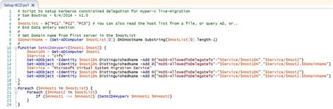 Setup Kcdps1 Powershell Script To Setup Kerberos Constrained