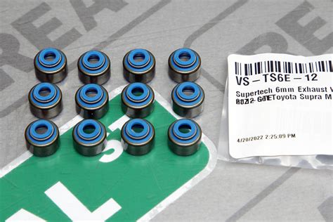 Supertech 6mm Exhaust Valve Stem Seals Set Of 12 Set Toyota Supra Mk4