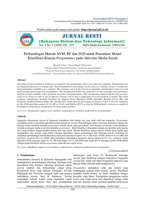 pdf comparison of svm rf and sgd methods for determination of