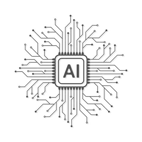 Premium Vector Artificial Intelligence Circuit Line Style Machine