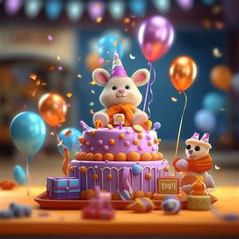 Una Linda Tarjeta De Cumpleaños Con El Mensaje Happy Birthdayday Foto