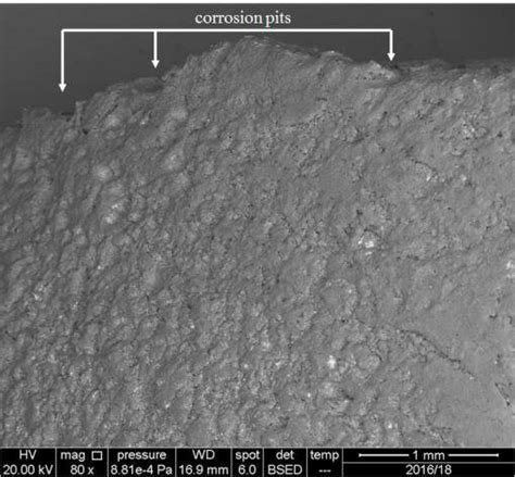 Sem Image Of Fracture Surface Around Crack Initiation Point Download