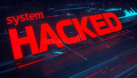 system hacked in bold red on digital background symbolizing