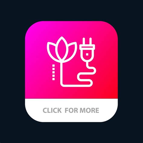 Biomass Energy Cable Plug Mobile App Button Android And Ios Line Version 17962647 Vector Art At