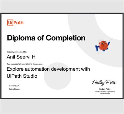 Completed Explore Automation Development Course Anil Seervi Posted On