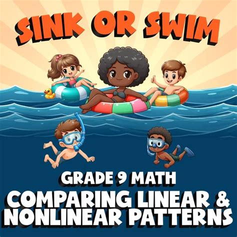 Comparing Linear And Nonlinear Patterns Sink Or Swim Math Game No Prep Grade 9