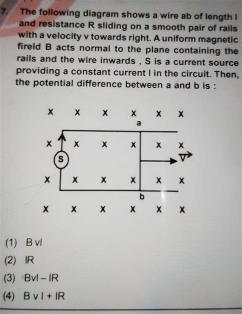 7 the following diagram shows a wire ab of length i and resistance r sli