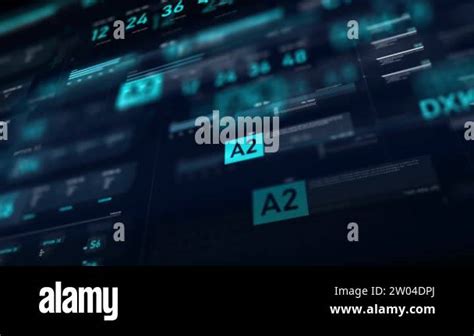 Futuristic User Interface Hud Gui Digital Text Number Element For Cyber Technology Concept With