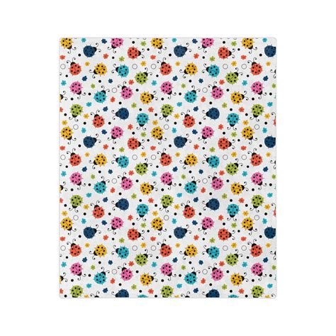 Ladybug Minky Blanket Colorful Ladybugs Velveteen Plush Blanket T