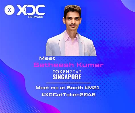 satheesh kumar on linkedin xdcnetwork singapore token2049