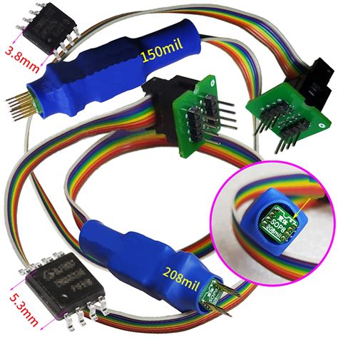 Soic8 Sop8 Test Clip Probe Line 127mm Spacing For Eeprom 93cxx25cxx