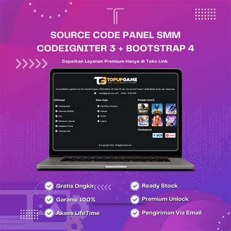 jual source code panel smm codeigniter 3 bootstrap 4 shopee indonesia