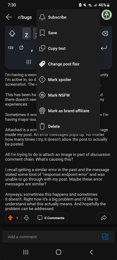 Android Unable To Edit My Post If An Image Is Attached Rbugs