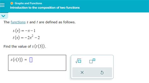 The Functions S And T Are Defined As Follows Chegg
