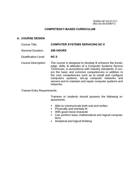 Computer Systems Servicing Nc Ii Pdf