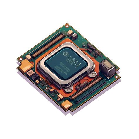 Premium AI Image Isometric Microchip Isolated On A White Background D Illustration