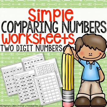 Simple Comparing Numbers Worksheets Digit Numbers By Stephany Dillon