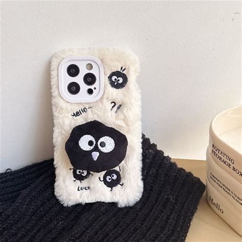 스마트톡 세트 모모 검정콩 핑거톡 인형톡 풀커버 가을 겨울 털 케이스 아이폰 11 12 13 14 15 프로 프로맥스 에이블리