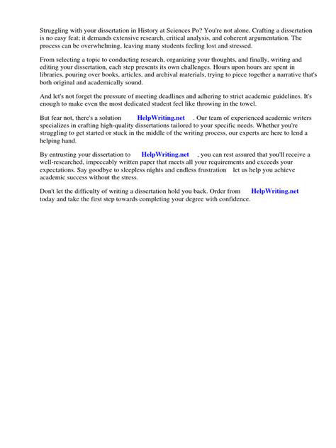 Exemple Dissertation Histoire Sciences Po Pdf Scribd Thesis