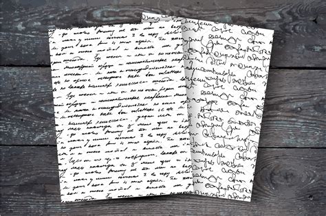 Handwritten Text Seamless Patterns Graphic Patterns ~ Creative Market