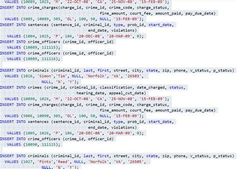 Solved Case Study City Jail Submit An Sql Scriptfile With Chegg Com